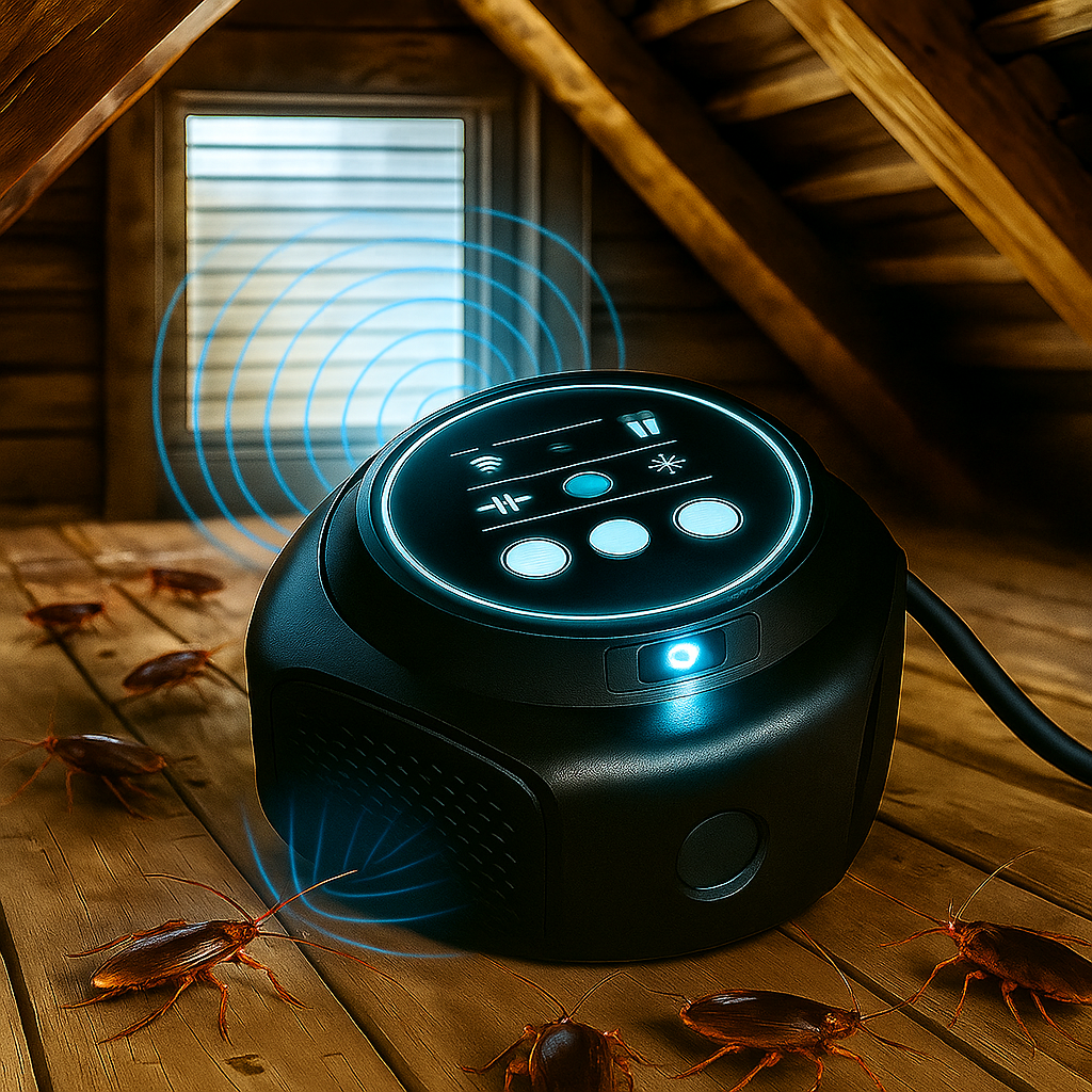 Ultrasonic Cockroach Repeller | Chemical-Free Roach Killer & 24/7 Home ...