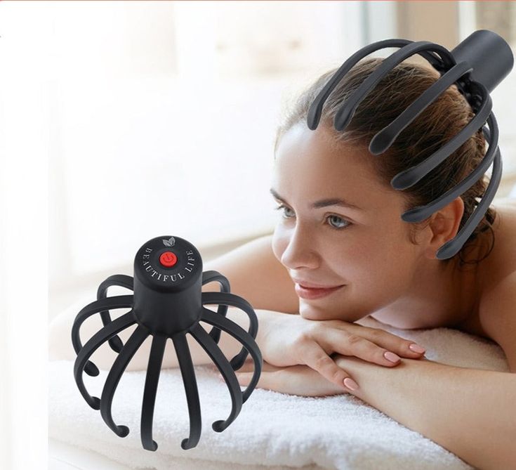 Electric Octopus Head Massager - Relaxing Scalp & Stress Relief Device ...