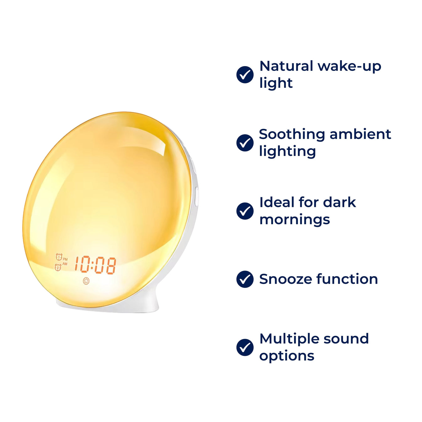 Sunrise Alarm Clock | Natural Wake-Up Light with Ambient Lighting for ...