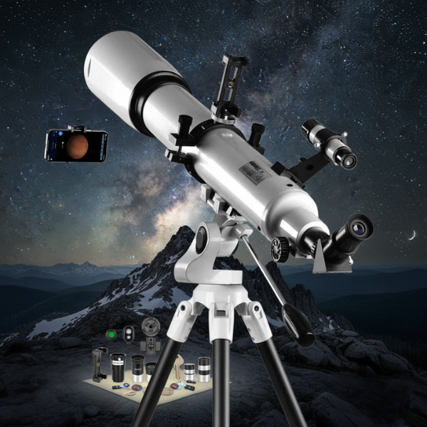 Professional Telescope 210X | 80mm Aperture, Star Tracking App & Adjus ...