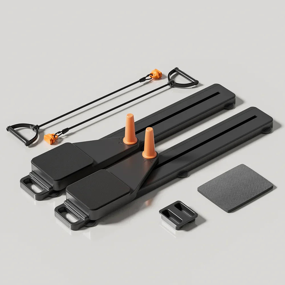 2-in-1 Ab & Ski Board | Core Sculpting, Resistance Bands & Compact Des ...