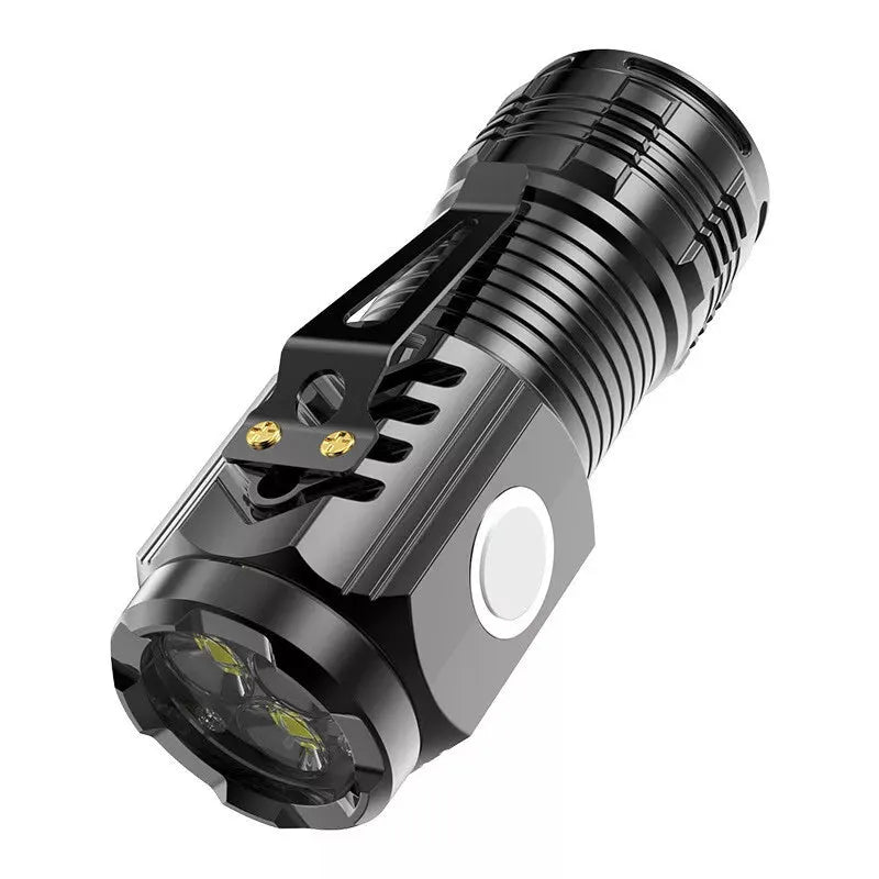 Mini Rechargeable Flashlight with 5 Modes | Super Bright 3-LED Design ...